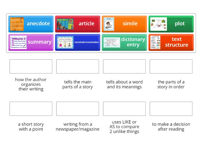 STAAR vocab- set 3 - Match up
