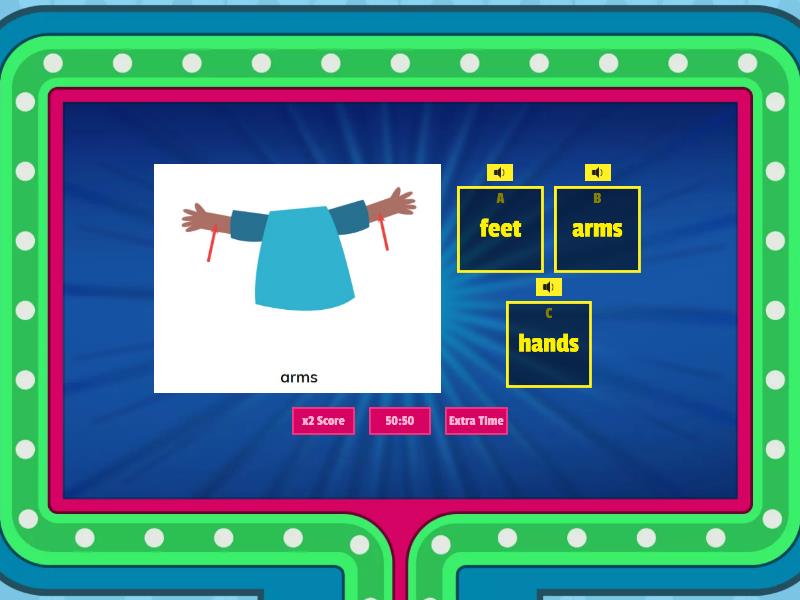 Body parts Review - Gameshow quiz