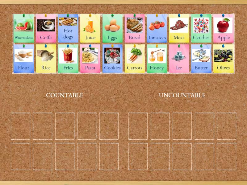 COUNTABLE AND UNCOUNTABLE MATCHİNG GAME - Group sort