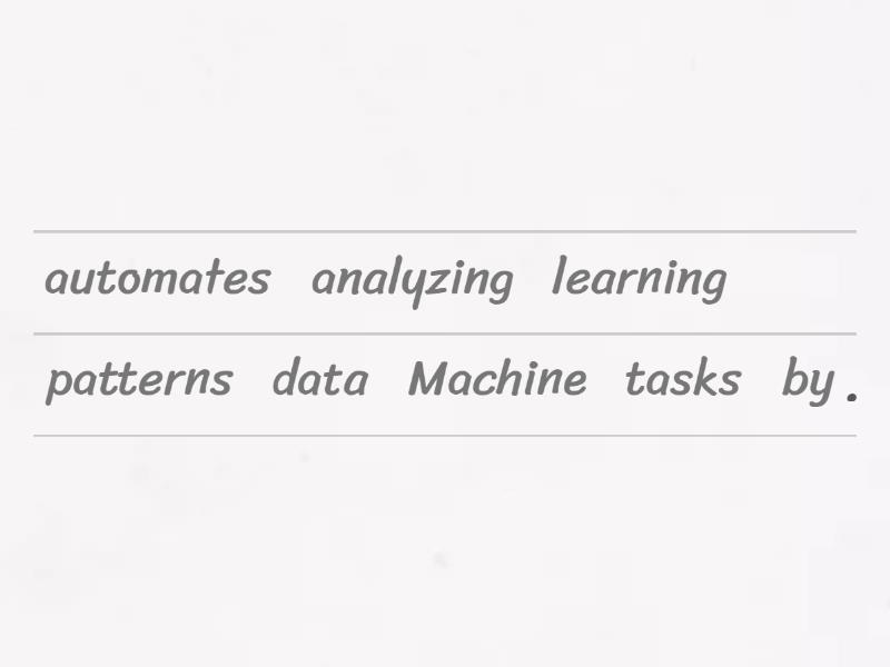 Artificial Intelligence Sentences - Unjumble