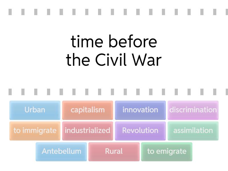 Immigration & Industrialization vocabulary - Find the match