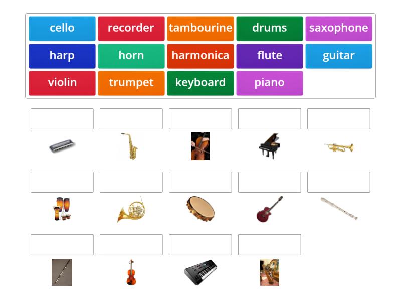 P.5_Unit 2_musical instruments - Match up