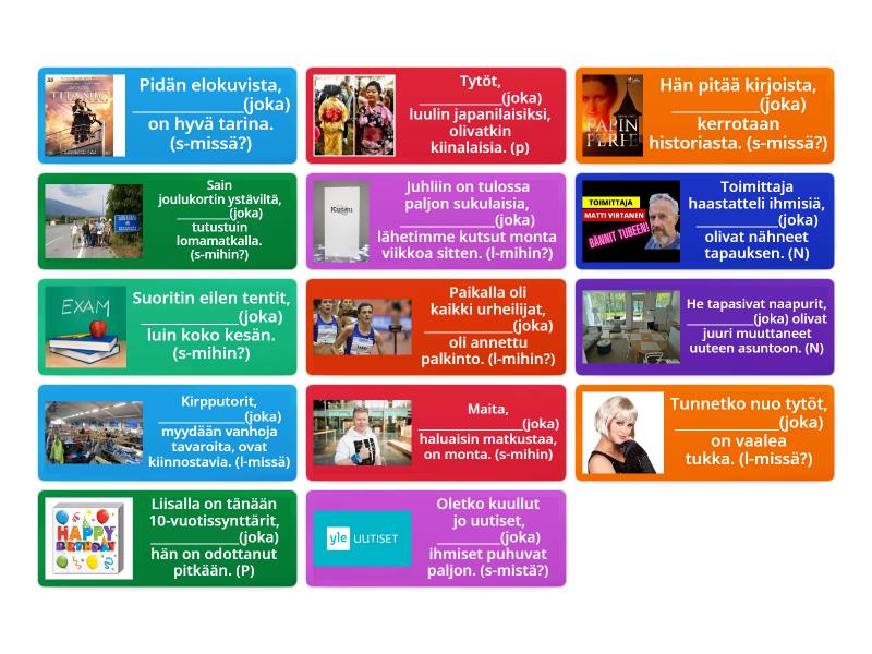 Joka-sanan monikko - Flip tiles