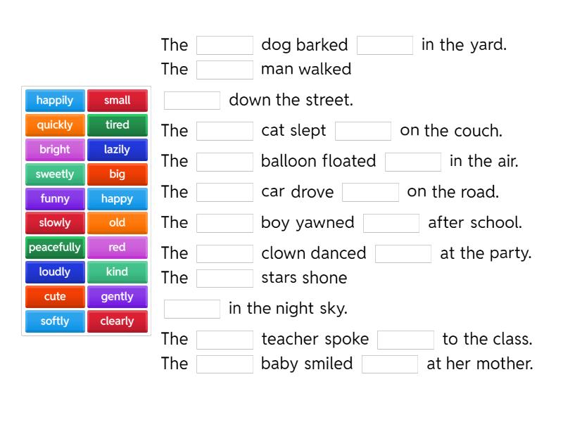 Uplevelling Sentences 1 - Complete the sentence