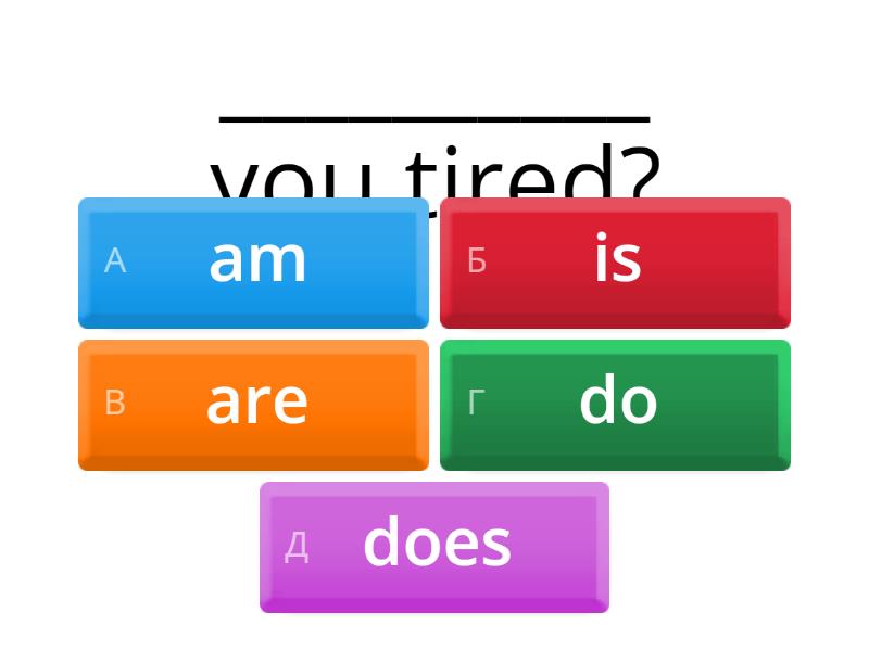 Am/is/are/do/does - Cuestionario