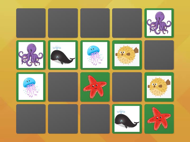 Sea Animals - Matching pairs