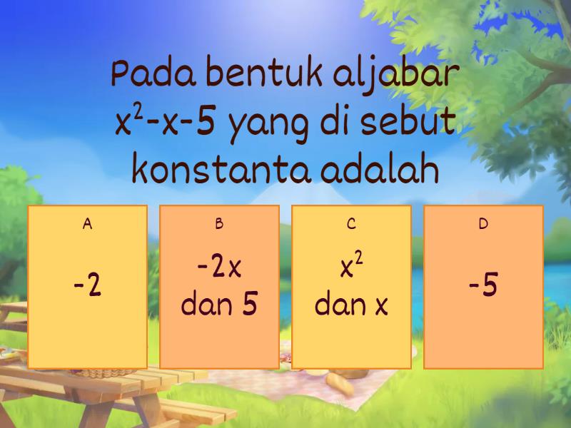 MENGENAL ALJABAR - Quiz