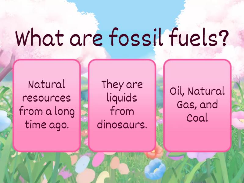 Alternatives to Fossil Fuels (Easy Review) - Cuestionario