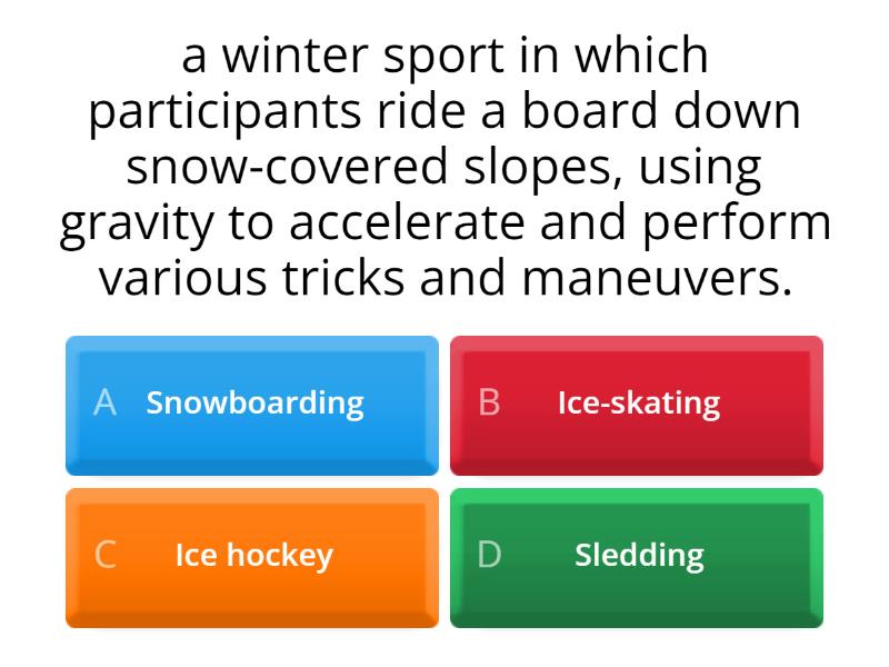Winter Sports - Quiz