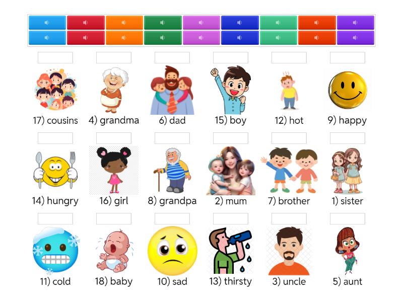 Beehive 1 unit 6 Lesson 1+3+5 - Match up