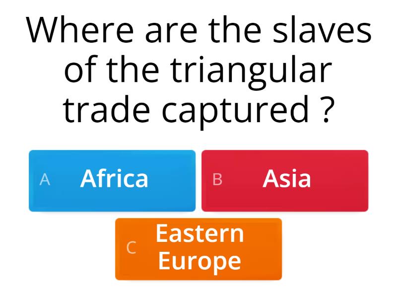 triangular trade - Quiz