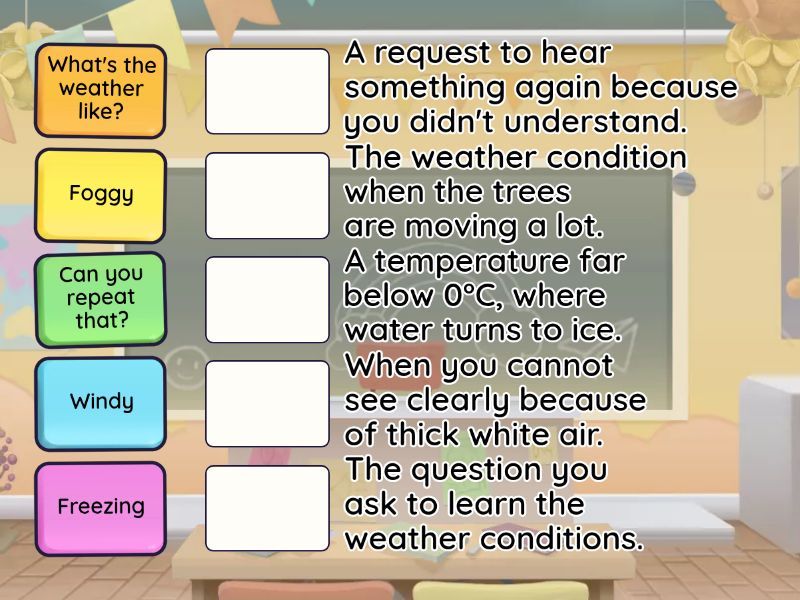 Weather and Emotions - Połącz w pary