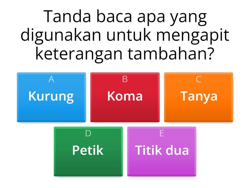 Kuis Penggunaan Tanda Baca Bahasa Indonesia - Quiz