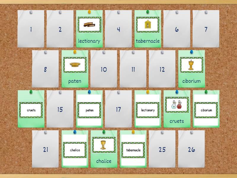 Mass Vocabulary Memory Game - Matching pairs