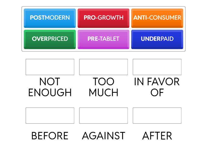 A2.2 U8 PREFIXES - Une las parejas
