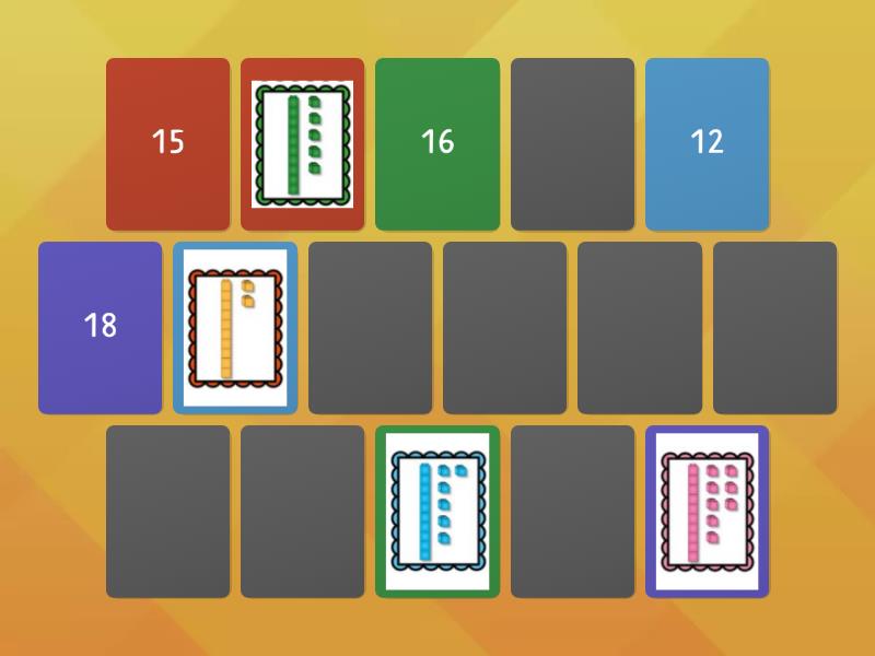 Teen Number Matching - Matching pairs