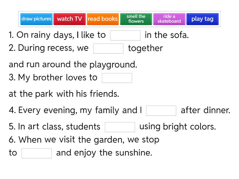 vocab first - Complete the sentence