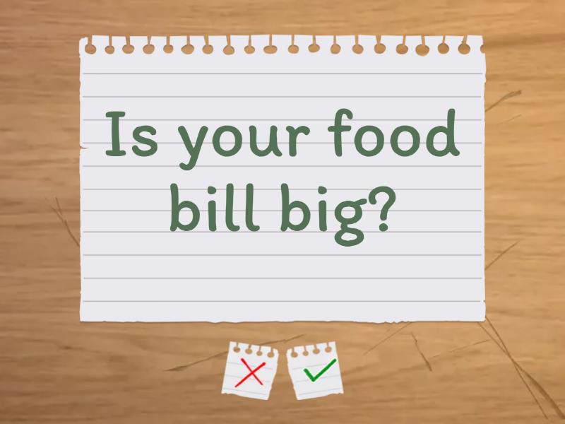 Speaking: Food - Flash cards