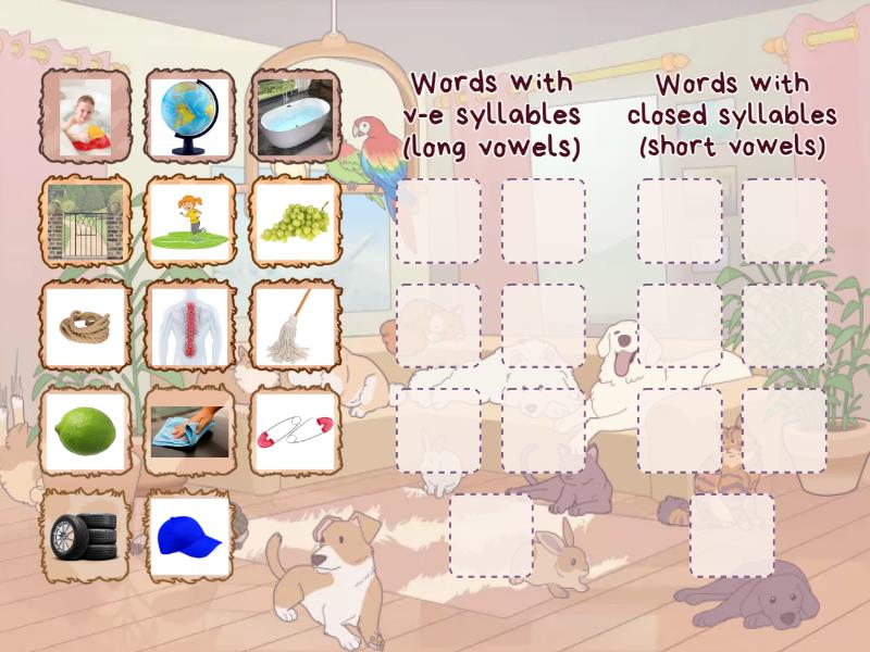 4.1 Sort Pictures by Syllable Type - Group sort