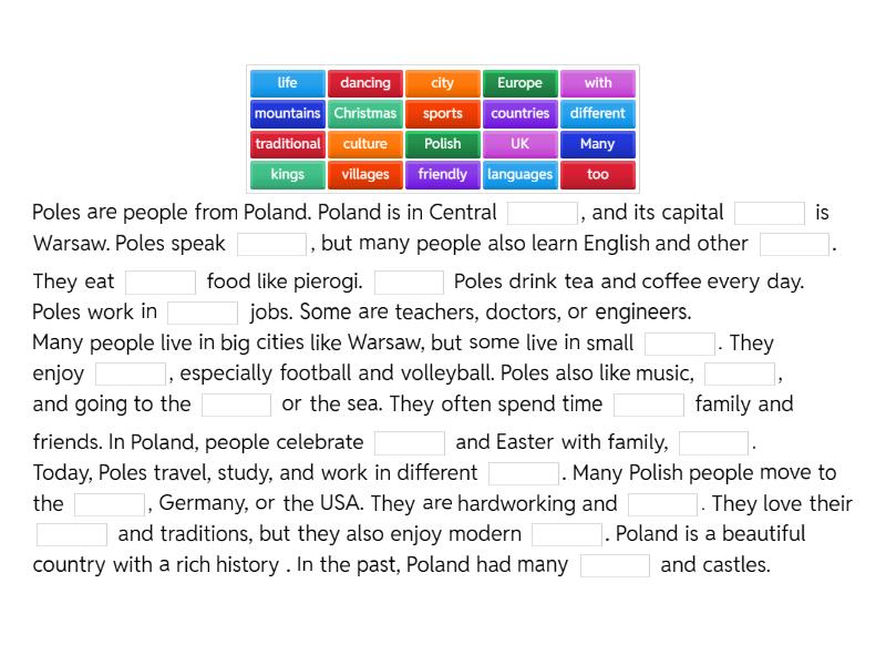 Poles - Complete the sentence