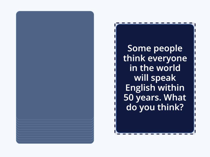 Getting to know each other - Speaking cards