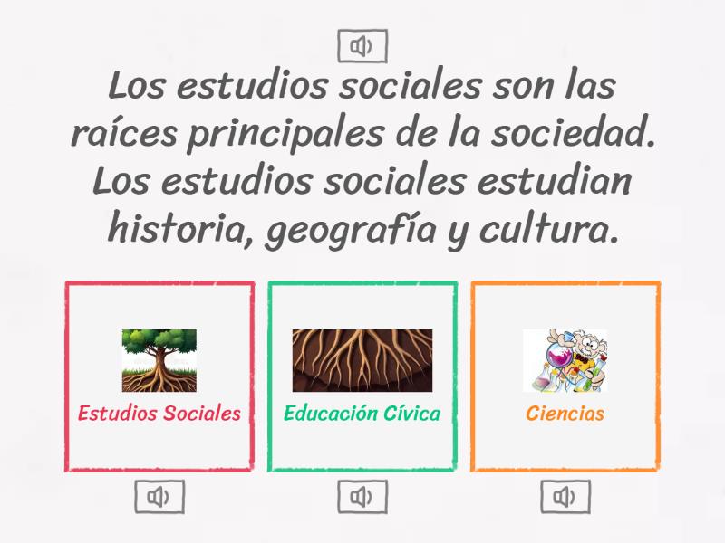 Estudios Sociales - Definición - Quiz