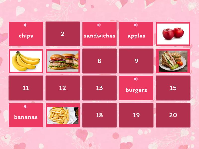 spotlight 2 (food) - Matching pairs