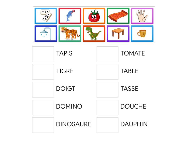 LE SONS /T/ ET /D/ - Match up