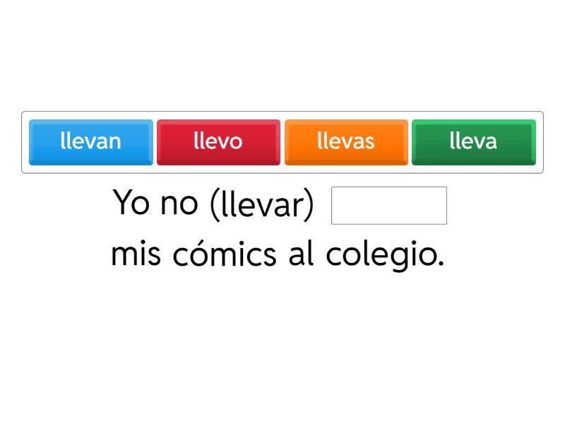 Conjugación de verbos terminados en -ar - Complete the sentence