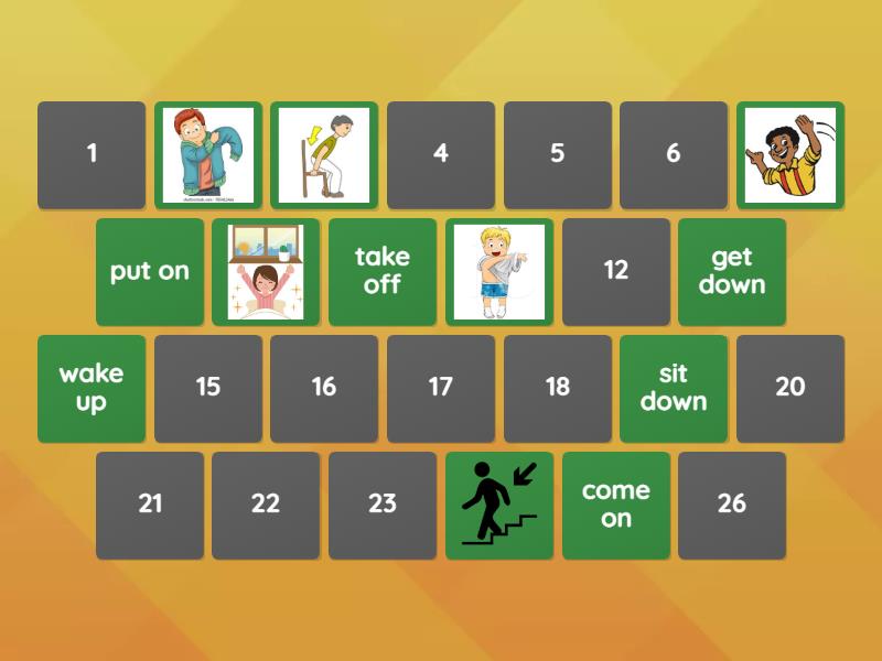 Phrasal Verbs memory game PART 1 - Matching pairs