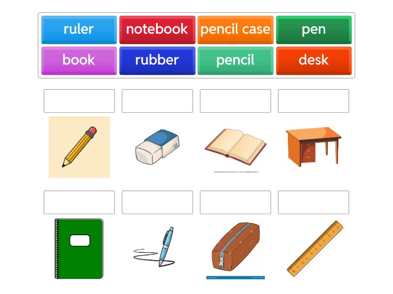 school supplies - Match up