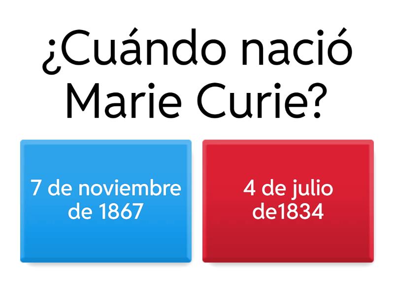 Marie Curie - Quiz