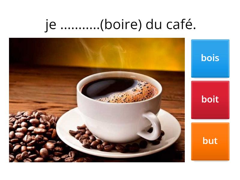 Le verbe boire et manger au présent - Quiz