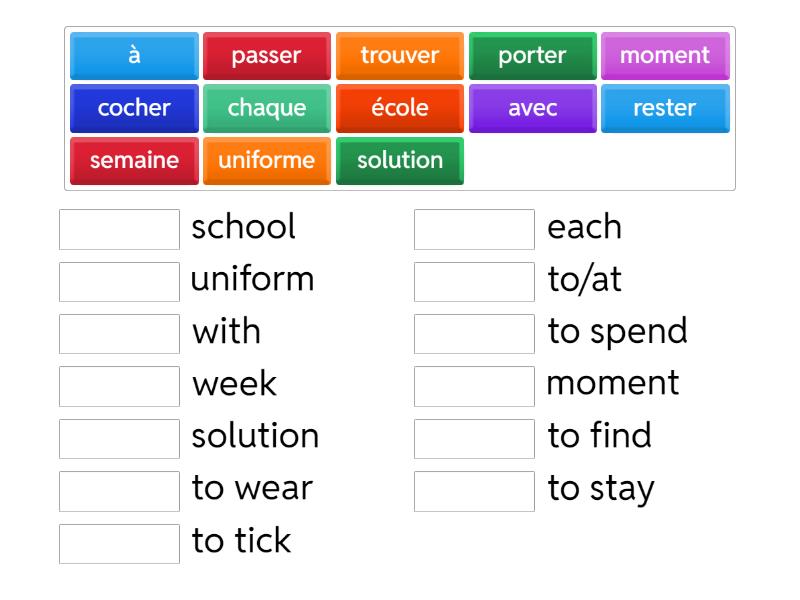 Year 7 - Lesson 21 - Match up