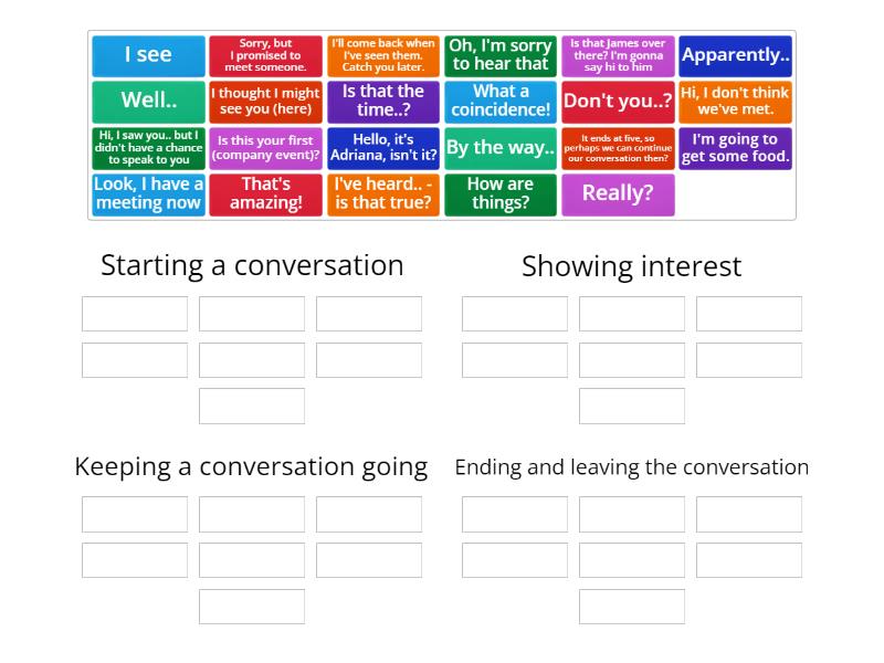 Small talk Upper - Group sort