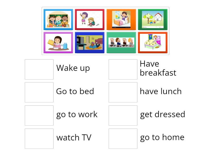 Daily Routines - Match up