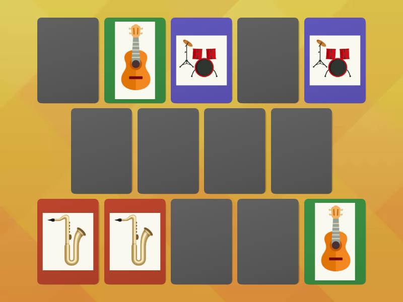 Memory - Instrumenty muzyczne - Matching pairs