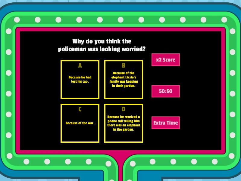 Part 2 - Chapter 2 An Elephant in the garden - Gameshow quiz