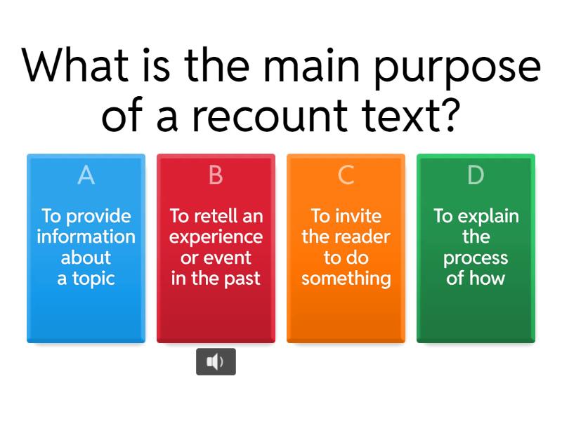 Recount Text - Quiz
