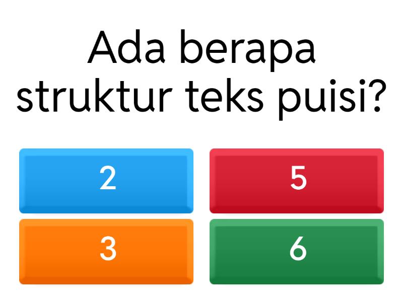Teks Puisi - Quiz