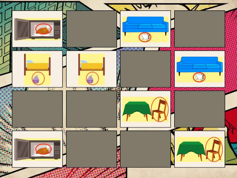 KB2 U4 There's / There are + prepositions of place - Matching pairs