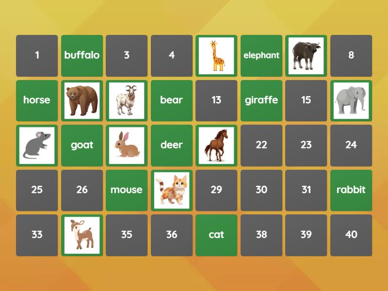 Memory games English - Matching pairs