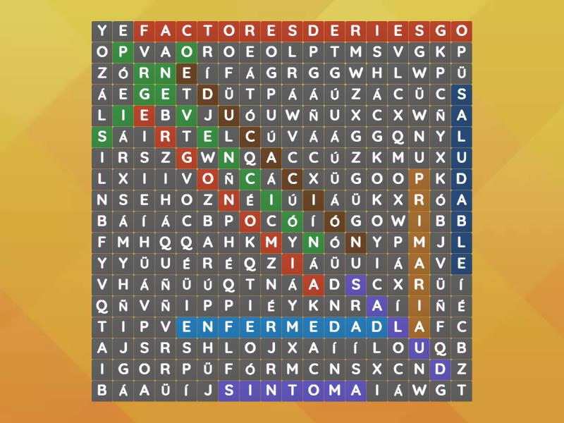 SOPA DE LETRAS MEDICINA PREVENTIVA - Wordsearch