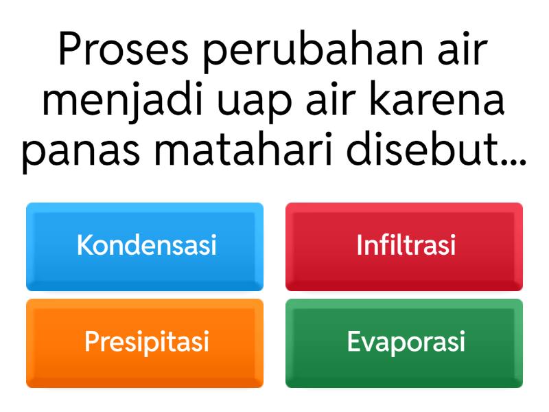 Soal IPAS Kelas 5 Siklus Air - Quiz