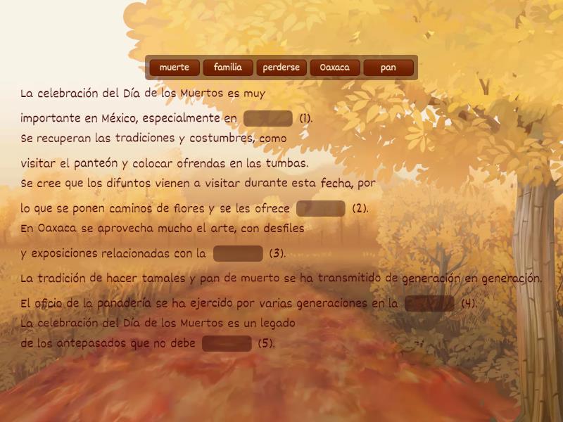 Día de los Muertos - Закончите предложение