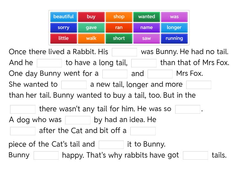 Bunny - Complete the sentence