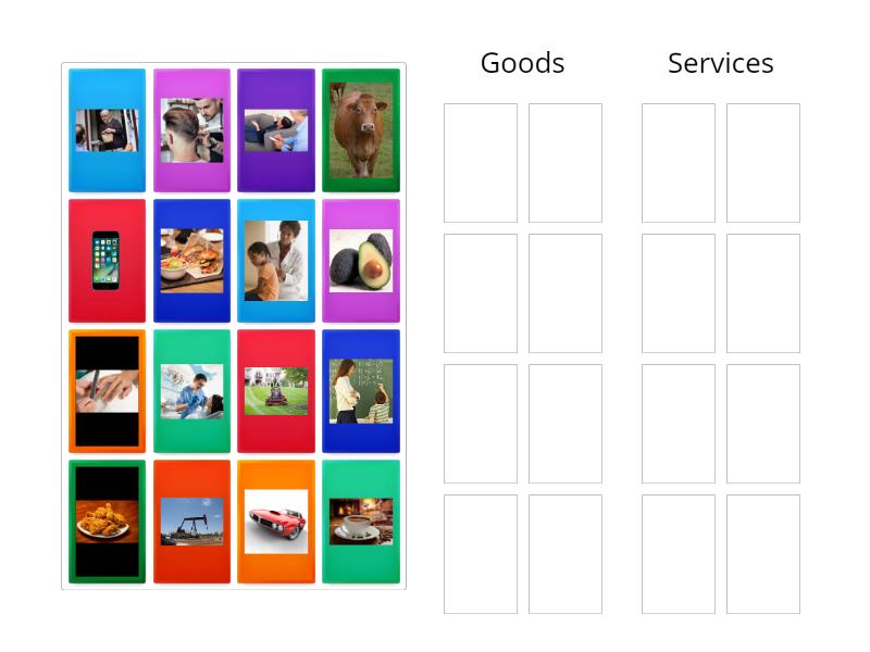 Economics - Goods and Services - Group sort