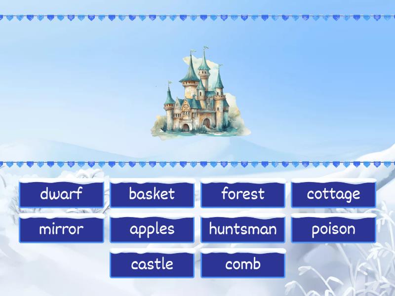 Snow White and the Seven Dwarfs vocabulary - Find the match