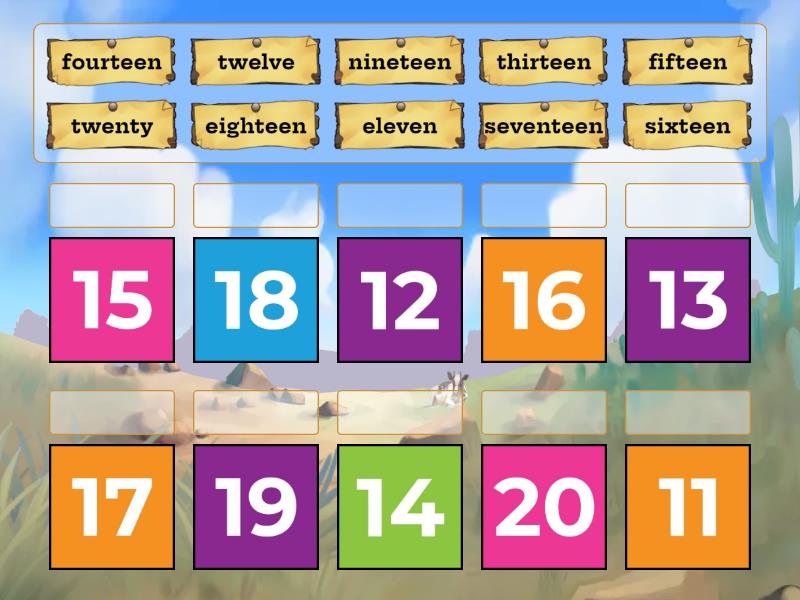 NUMBERS 11-20 - Match up