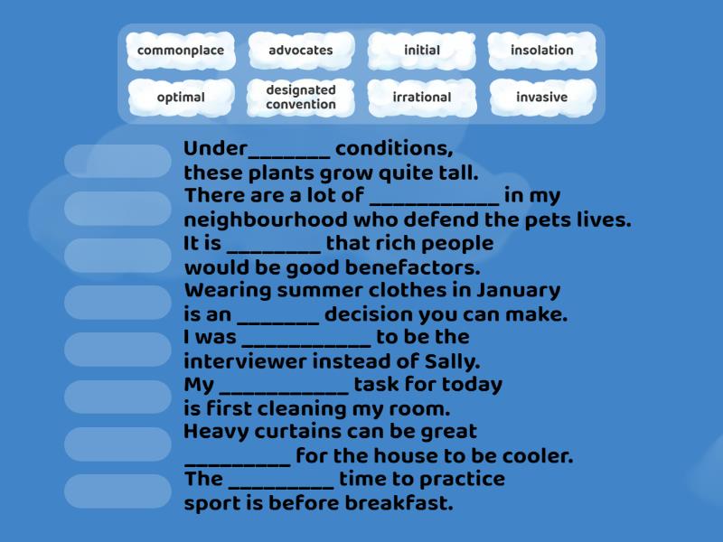 Vocab Make Your City Green ! - Match up